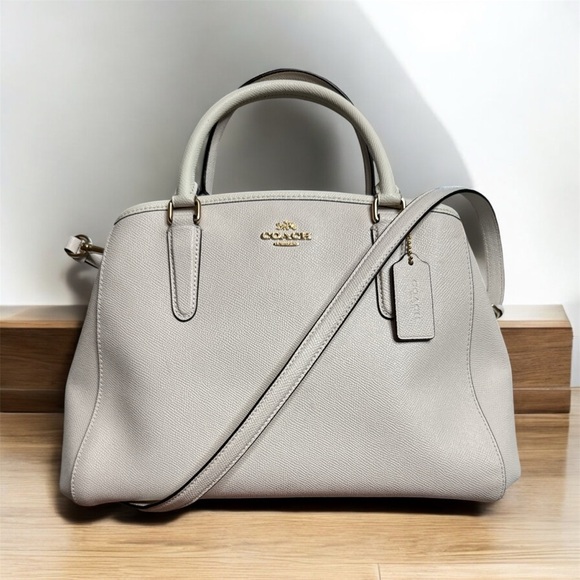 Coach | Bags | Coach White Sage Carryall Crossgrain Leather Multiway ...